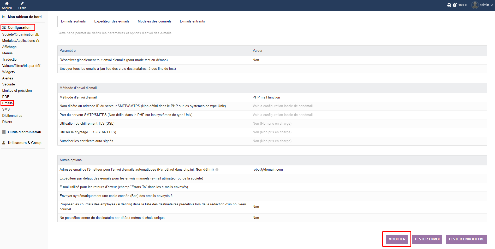 Tutoriel : Configurer son adresse email sur Dolibarr - DoliPlace – Simplifiez la gestion de ...